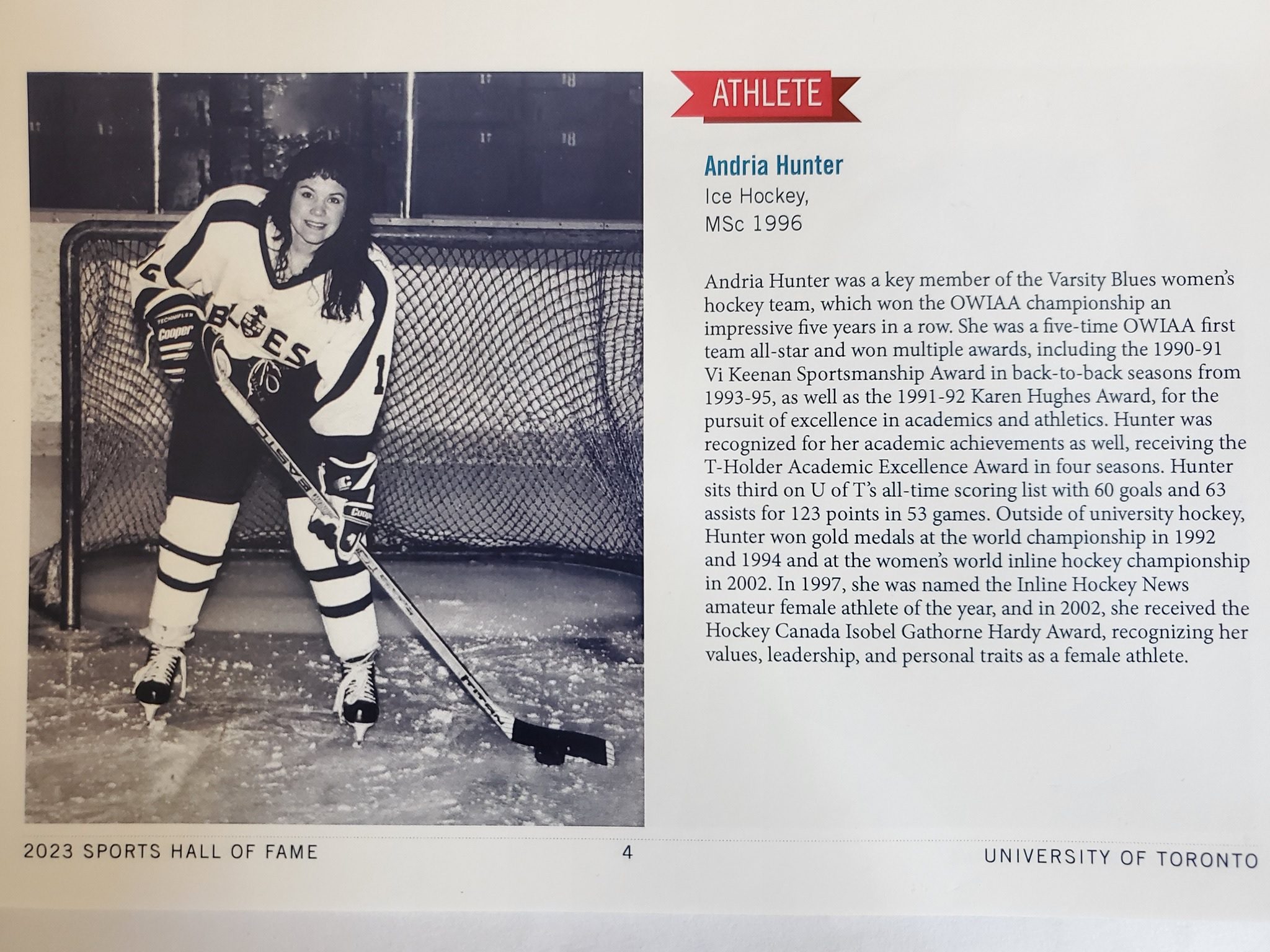 Andria Hunter gains treasured place in Varsity Blues Hall of Fame ...
